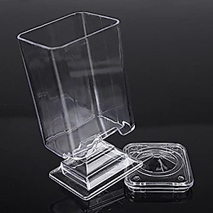 kekafu Cotton Pads Holder Organizer Clear Acrylic Cosmetic Cotton Pad Container Square Makeup Organizer Cosmetic Pads Container with Lid for Bathroom Home Office