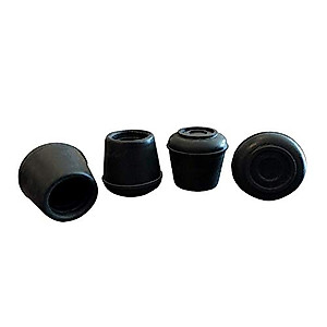Shepherd Hardware 9125 5/8-Inch Inside Diameter Rubber Leg Tips, 4-Pack, Black