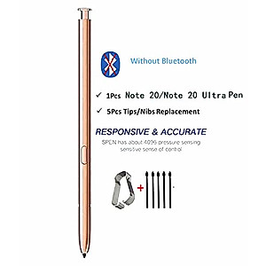 Galaxy Note 20 Pen (Without Bluetooth) Replacement for Samsung Galaxy Note 20 Note20 Ultra 5G Stylus Pen Touch Pen S Pen and S21 Ultra Stylus Pen+ Tips/Nibs (Bronze)