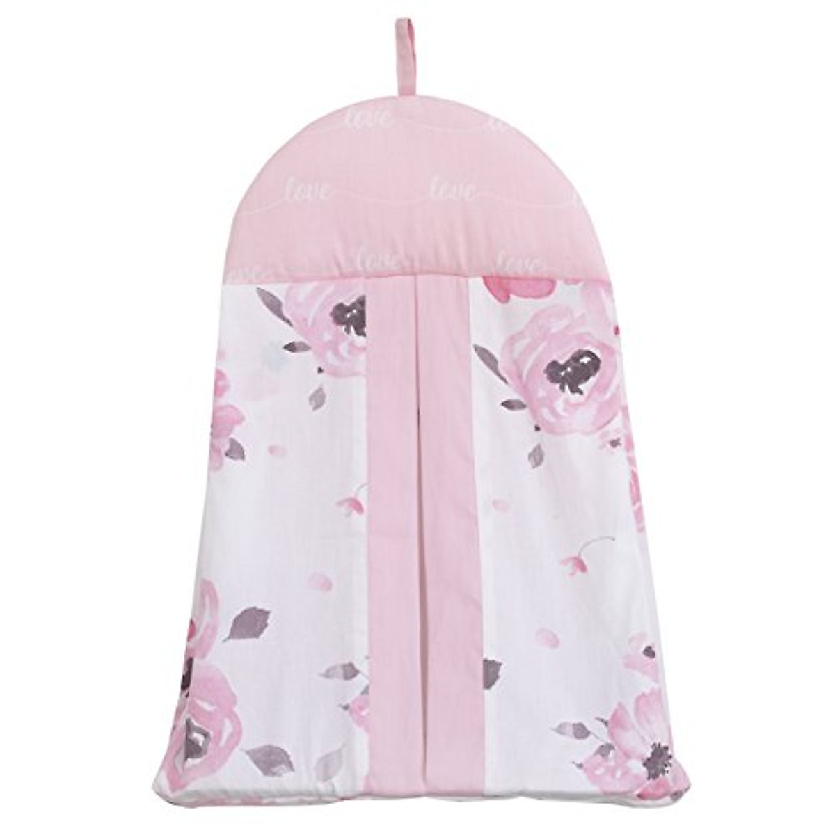 NOJO Dreamer Watercolor Floral 8 Piece Nursery Crib Bedding Set, Rose/Pink/White