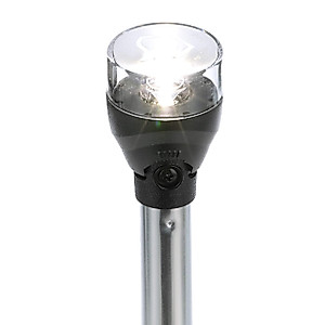 Attwood 5557-PV12A7 All-Round LED Fold Down Navigation Light Black Base, 12-Inch