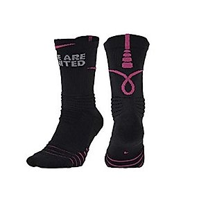 Nike Elite Versatility Kay Yow Basketball Crew Socks SX7008-010 (Mens 6-8/Womens 6-10)