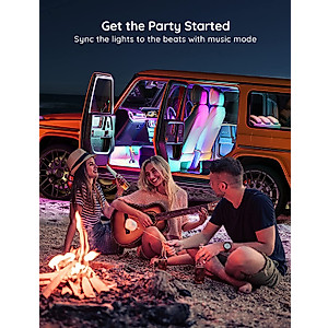 Govee Smart Car LED Strip Lights, RGBIC Interior Car Lights with 4 Music Modes, 30 Scene Options and 16 Million Colors, APP Control 2 Lines Design LED Car Lights for SUVs, DC 12V