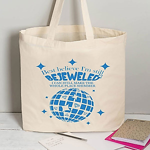 TOBGBE Album Inspired Gifts The Whole Place Shimmer Song Lyrics Bag Singer's Merchandise Music Lover Gift (Place Shimmer Tote)