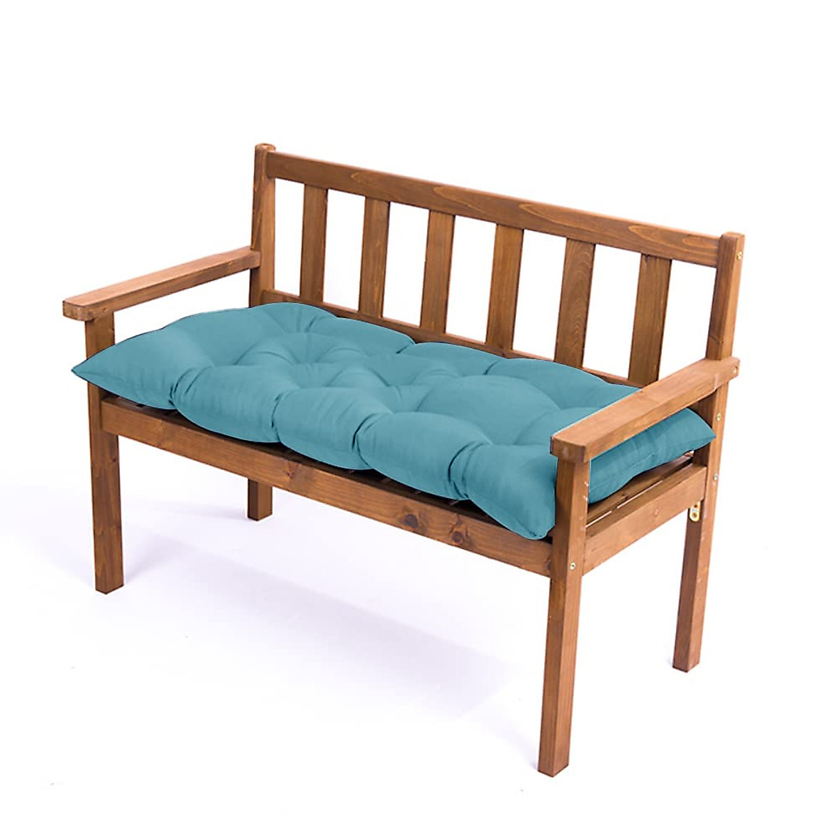 Shapeazy Outdoor/Indoor Waterproof Bench Cushion,Non-Slip Bench Pads with Ties Swing Chair Tatami Cushion,Bench Cushions for Patio Backyard Porch Garden Wicker Furniture (47.2*19.7inch, blue)