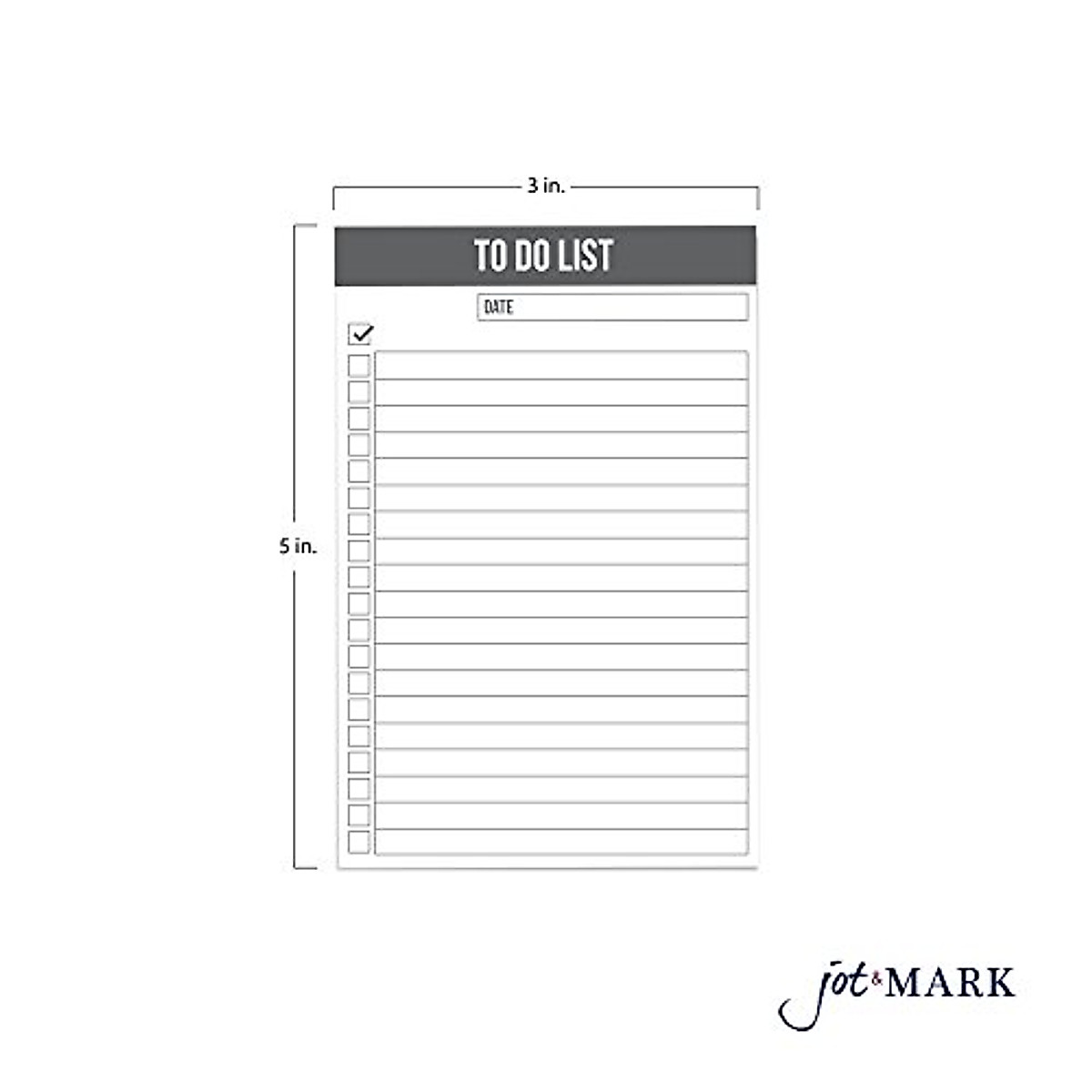 Jot & Mark To Do List 3x5 Inch Vertical Index Cards (Pack of 100)