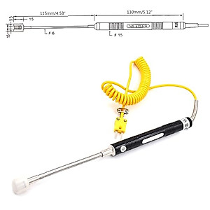 YUELER Portable K Type Thermocouple Temperature Probe Sensors Accurate Measurement K-Type Sensors Temperature Probe