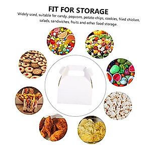 NOLITOY Mini Pastry 20Pcs Boxes Kraft paper food box cajas para cupcakes mini cakes mini cupcake Mini Pastry white kraft paper case treat case candy kraft container portable bracket