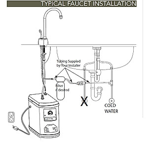 Westbrass D271H-12 Velosah 9" 1-Handle Dispenser Faucet Hot Water, Thermostatic Tank, Oil Rubbed Bronze