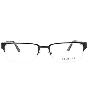 Versace VE 1184 1269 Brushed Brown Metal Rectangle Eyeglasses 53mm