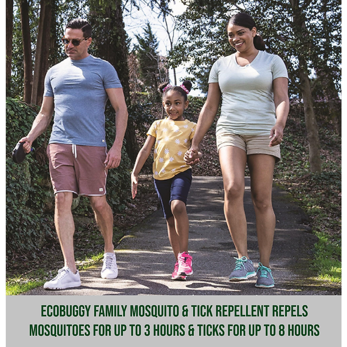 EcoBuggy Family Mosquito & Tick Repellent Spray, 100% Plant-Based Actives, DEET-Free, Extra Long-Lasting with HTR Technology, 4 Ounce, Pack of 2