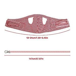 Small Pet Harness with Leash Outdoor Walking Comfort Adjustable Stripe Vest Lead Rope for Guinea Pig Hamster Ferret Baby Hedgehog Dutch Pig Red S Size