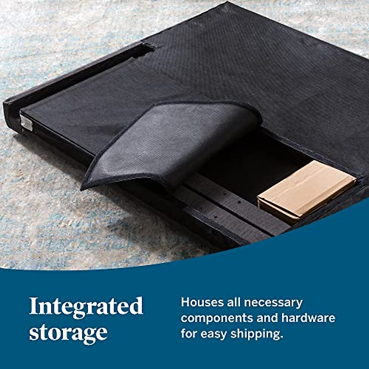 Lucid Mid-Rise Diamond Tufted Upholstered Charcoal Headboard- Attach Frame- Wall Mount- Headboard Only – Queen