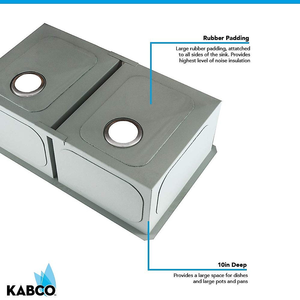 KABCO 32 Inch 16 Gauge Extra Thick Undermount Zero Radius Double Bowl Handmade Kitchen Sink with Stainless Steel Sink Strainers Bottom Sink Grids and a Rolling Grid Combo Package