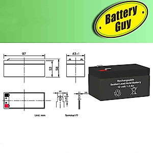 BatteryGuy 3903 Bed Scale Replacement 12V 1.2Ah SLA Batteries Brand Equivalent (Rechargeable) - Qty of 2