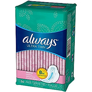 Always Ultra Thin Pads Slender Flexi-Wings 36 Each (Pack of 5)