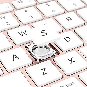 Bluetooth Keyboard Mouse, Multi-Device Wireless Keyboard Mouse Combo, Ultra Slim, Rechargeable, Dual-Mode(Bluetooth 4.0 + USB), for Windows/Mac OS (Rose Gold)