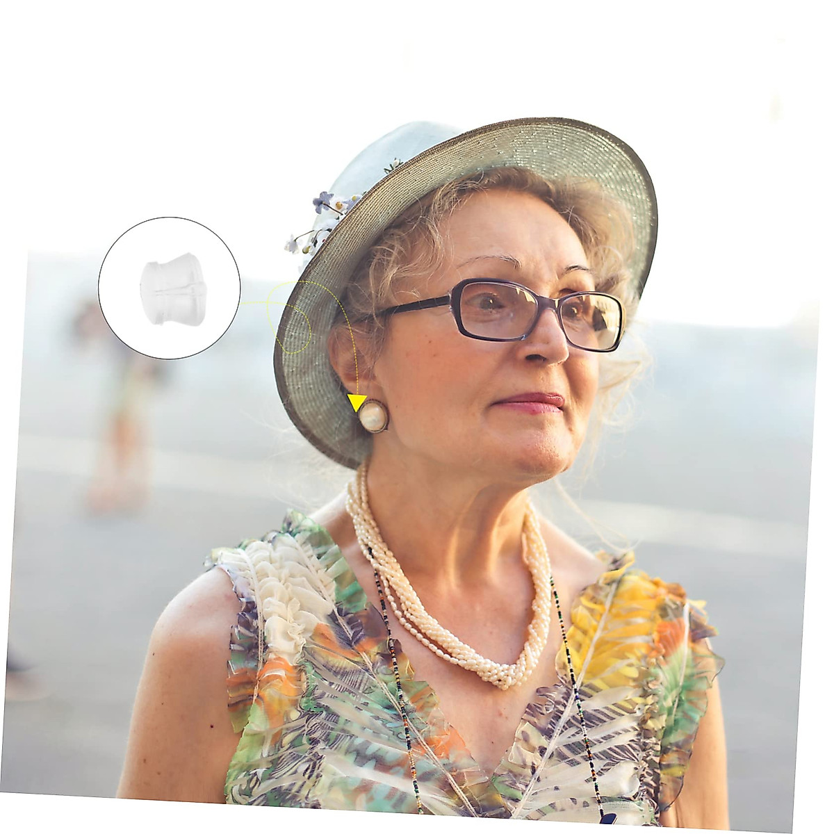 TEHAUX 100pcs Earplugs DIY Earrings Earring Accessories Handmade Earrings Clear Clutch Bag Dangle Earrings Soft Earring Backs Earrings Making Accessories DIY Earring Plugs Hamburger Nut