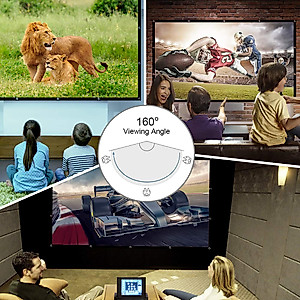 60 Inch 16:9 HD Projector Screen Nell Zimi Portable Foldable Screen Anti-Crease Indoor Outdoor Projector Movies Screen for Home Theater Support Double Sided Projection