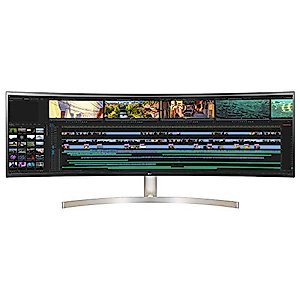 LG 49WL95C-W Ultrawide Dual QHD Monitor 49" 32: 9 (5120 x1440) Curved IPS Display, HDR10, USB Type-C, HDR 10, Ambient Light Sensor, 2 x 10W Stereo Speaker