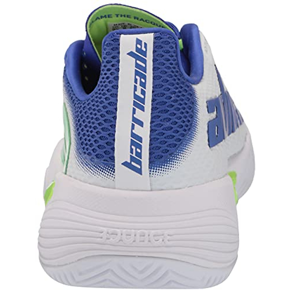 adidas Men's Barricade 12 Racquetball Shoe, White/Screaming Green/Sonic Ink, 11