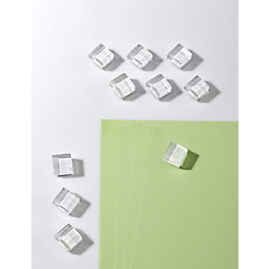 Joyzy Refrigerator Magnets Fridge Magnets Cute Glass Magnets for Fridge Decorative Kitchen Office 24 Pack (White)