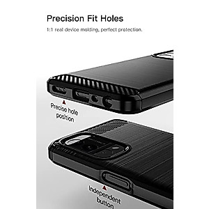 M MAIKEZI OnePlus Nord N200 5G case,OnePlus Nord N200 case,with HD Screen Protector, Soft TPU Slim Fashion Non-Slip Protective Phone Case Cover for OnePlus Nord N200 5G (Black Brushed TPU)