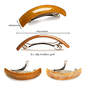 12pcs Retro Acrylic Hair Barrettes Automatic Large Hair Clip Elegant French Design Barrettes for Women Ladies (Retro Color)