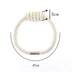 1Pc Magnetic Curtain Tieback Hanging Ball Hold-Back Clip Window Drape Buckle Rope Tie Backs Curtains Holder Accessory,Beige,2Pcs