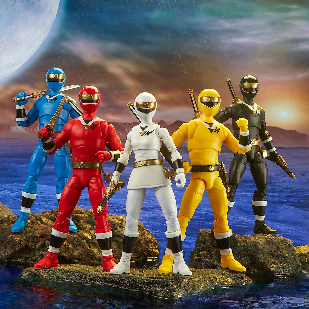 Power Rangers Lightning Collection 5-Pack Alien Rangers of Aquitar 6-inch Action Figures, Toys Kids Ages 4 and Up (Amazon Exclusive)