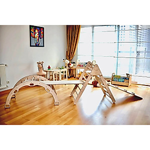 Kidodido Climbing Set | Triangle & Arch & Two Ramp Full Set | Montessori Climbing Jungle Set | Climbing Triangle & Arch Set with Two Ramp | Climbing Set for Children's Rooms | Indoor Playground