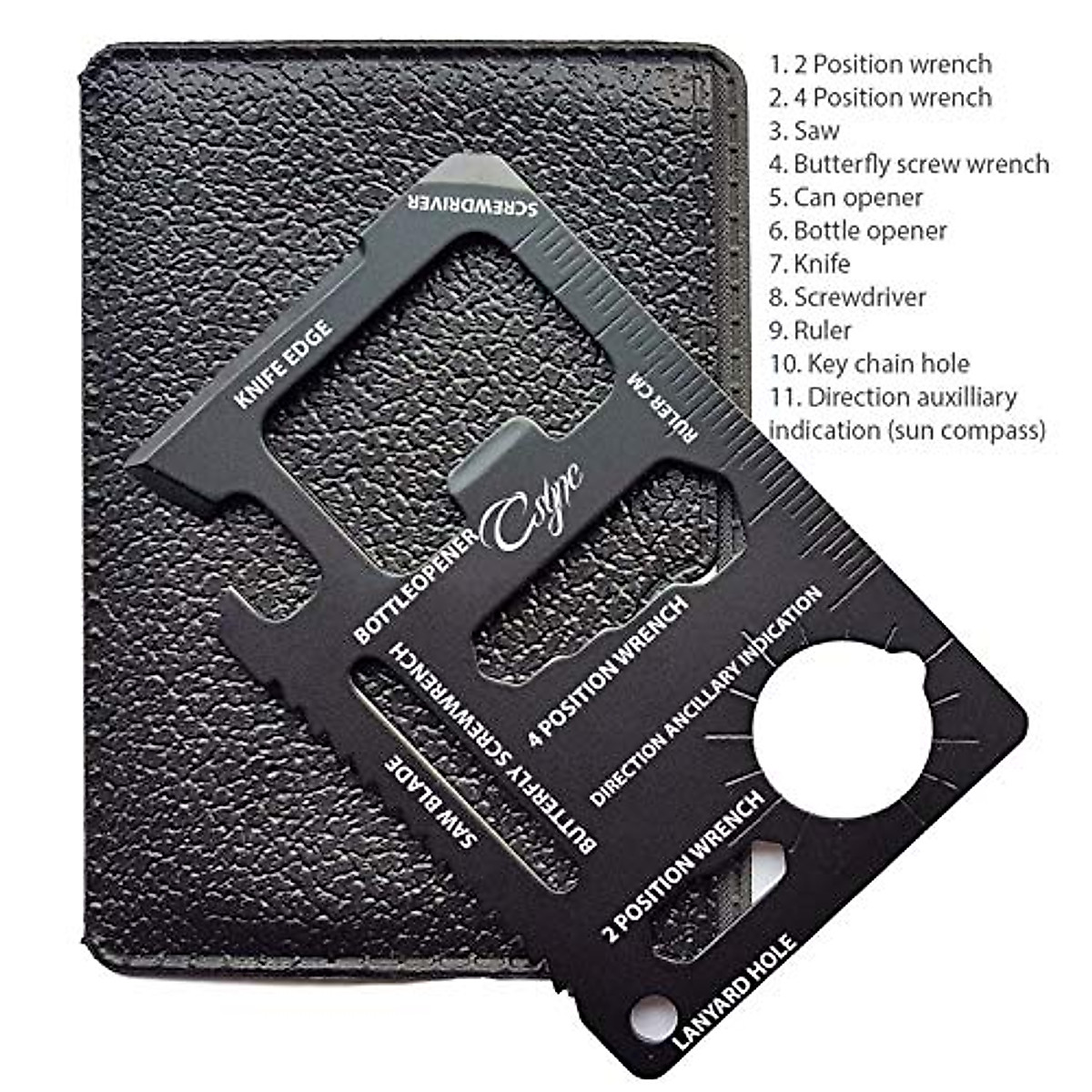 Card Size Multitool and Knife Unique Gifts Set for Men Perfect Fits in Husband Boyfriend Father Wallet Stocking Stuffers for Him Christmas Gifts for Him (set of 2 Items)