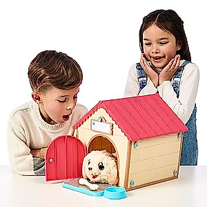 Little Live Pets My Puppy Interactive Plush Toy & Kennel. 25+ Sounds & Reactions. Name Your Puppy and Surprise! It Appears! Gifts for Kids Ages 5+