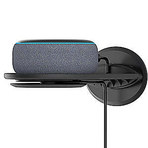 Compatible with Amazon Echo Pop Holder Echo Pop Stand Mount Echo Pop Wall Mount with Integrated Cable Management, No Screws Required, Speaker Accessories Rack (Echo Pop, White, A335), 1 piece