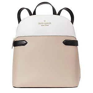 Kate Spade New York Saffiano Leather Dome Backpack (Warm Beige)
