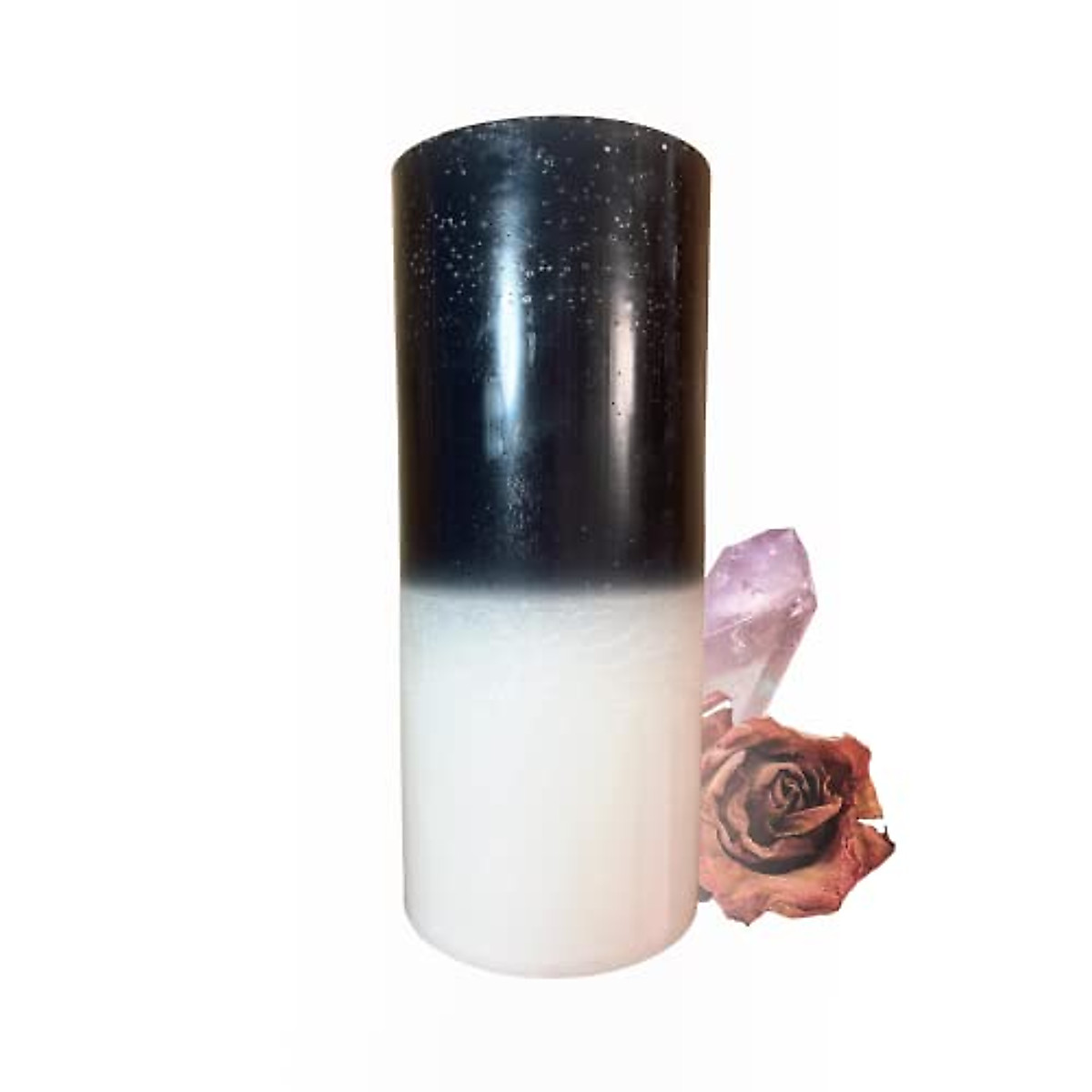 Spell Reversal Candle by Five Corners Co - 2x4 Double Action to Remove Curses and Evil Intention - Candle Magic for Spells, Conjure and Witchcraft - Black White Scented Pillar Candle