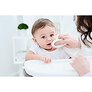 CottCare Muslin Burp Cloths for Baby 100% Cotton Large 20''X10'' 6 Layers Thicken Super Soft and Absorbent (6 Pack,White)