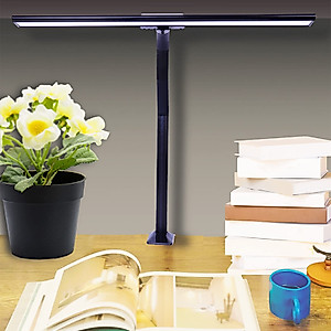 LED Desk Lamp, Architect Desk Lamp, Desk Lamp, Office Lighting, Eye Caring Reading Lamp, 4 Color Modes 24W Dimmable Modern Table Lamp for Office Home Workbench Drafting Study Dormitories,Clamp