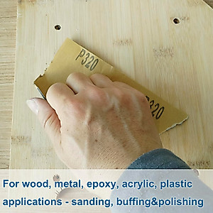 24PCS Sandpaper Variety Pack, Sand Paper Assortment 8 Grits, 3-2/3" x 9" Premium Wet Dry Sandpaper for Small Projects, Wood Furniture Finishing, Metal Sanding, Automotive Polishing