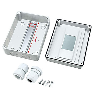 Awclub Plastic Transparent Cover Power Distribution Protection Box IP65 ABS for Circuit Breaker Indoor on The Wall 8 Way (200mmx155mmx92mm)