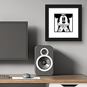 Trends International Gallery Pops Disney Mickey Mouse - Mickey Expressions - Nervous Wall Art Wall Poster, 12" x 12", Black Framed Version