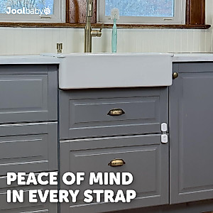 Child Safety Strap Locks (8 Pack) Baby Proof Cabinets, Drawers, Fridge, Toilet & Trash Cans – 3M Adhesive Childproof Locks – Jool Baby