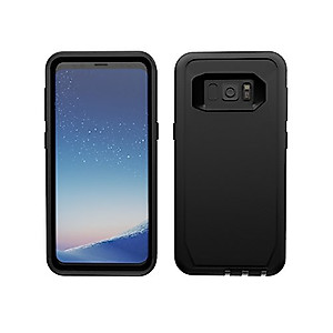 Galaxy S8 Case, ToughBox® [Armor Series] [Shockproof] [Black] for Samsung Galaxy S8 Case [with Holster & Belt Clip] [Fits OtterBox Defender Series Belt Clip]
