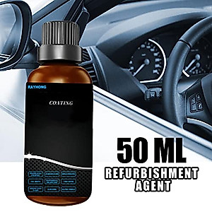 DETTELIN Auto Plastics Parts Refurbishment Agent | 50mL Car Interior Plastics & Leather Restorer, Auto Refurbishment Cleaning Agent Car Cleaner with Sponge