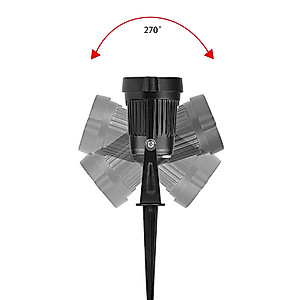 POWSTRO K 5w Lawn Flood Light, COB LED Floodlight Outdoor Led Spotlight for Garden, US Plug COB LED Lawn Light, Home Gardening Railing and Lawn Landscape Lighting, with Spike (Warm Light)