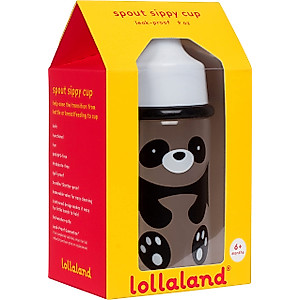 Lollaland Panda Bear, 9 ounce, 6 months Plus, Spill and Leak Proof, Bite Proof, Easy Grip, Hard Spout, BPA Free, Dishwasher Safe, Sippy Cup