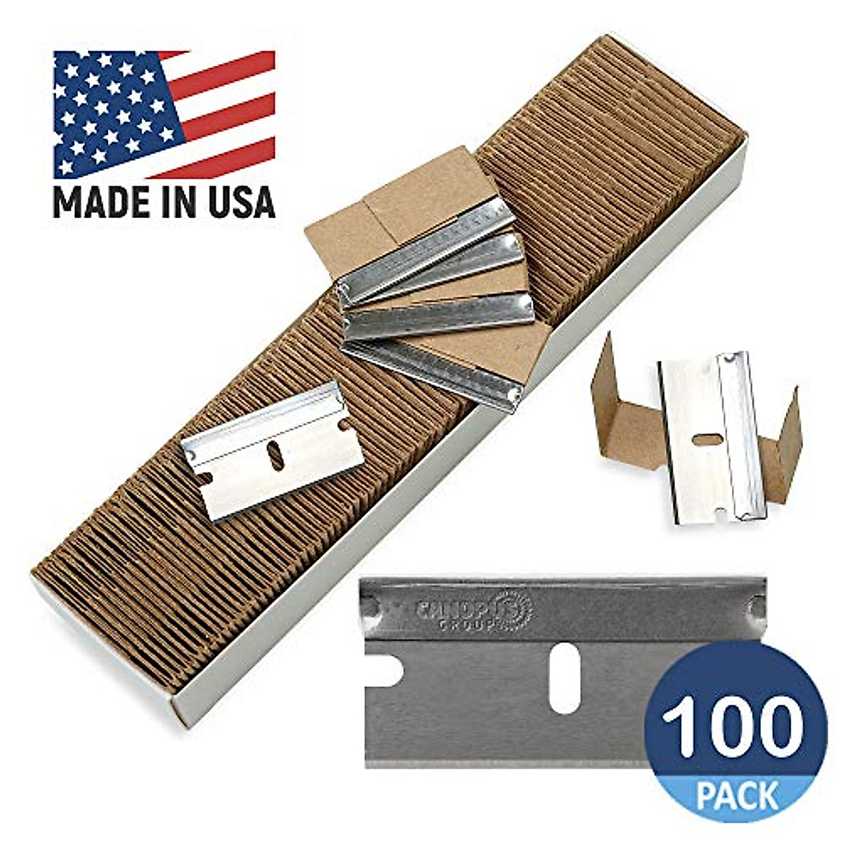 CANOPUS Single Edge Industrial Razor Blades (Razor 100) (Razor 100)