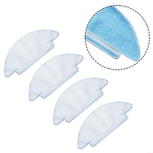Replacement Vacuum Mop Cloth Pads For Tikom L9000, for Lubluelu SFor L60D,SFor L61 Robot Washable Cleaning Cloth(4 PACK)