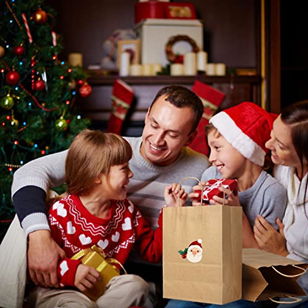 RACETOP Small Brown Kraft Paper Bags with Handles Bulk, 5.9"x3.2"x8.3" 50Pcs Small Gift Bags with Handles Bulk,Premium Brown Paper Gift Bags,small Paper shopping bags