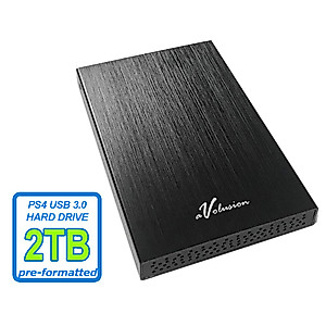 Avolusion HD250U3 2TB USB 3.0 Portable External Gaming Hard Drive (for PS4, Pre-Formatted) - 2 Year Warranty